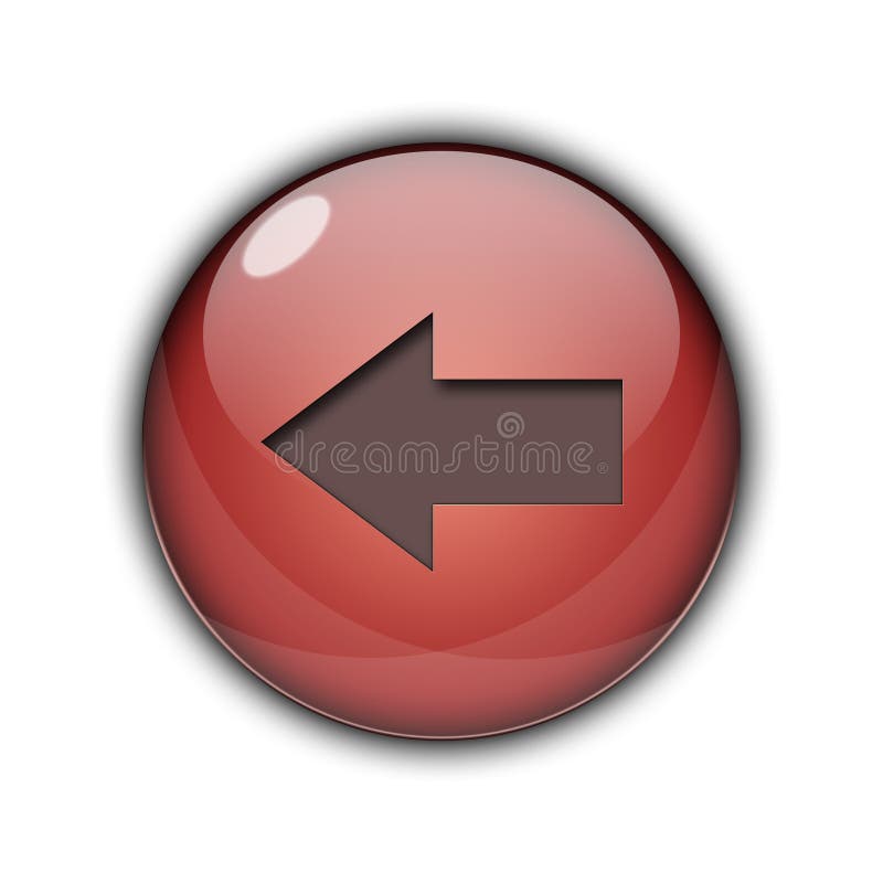 3D Button Left Right Up Down Red Color Stock Illustration ...