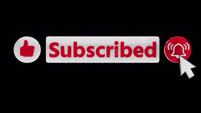 Subscribe Like Turn on Bell Notification Animated Stock Footage - Video ...