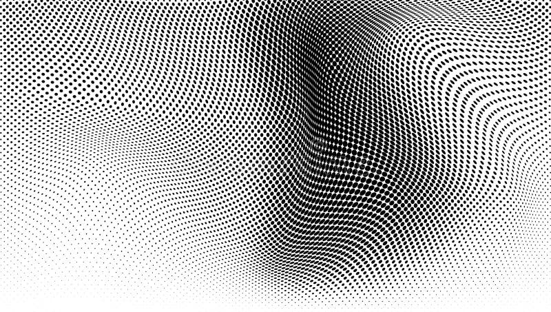 3D BW Abstract Halftone Pattern Back Texture Stock Vector ...