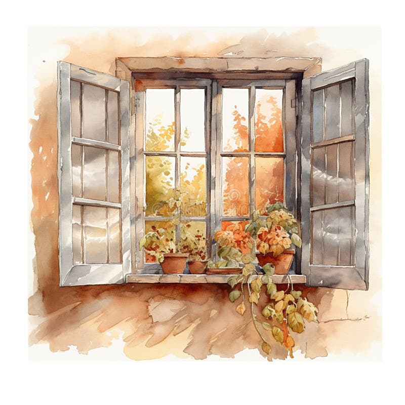 Rustic Windowsill Stock Illustrations – 998 Rustic Windowsill Stock ...