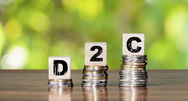 D2C Acronym D2C Word Concept Written on Wooden Blocks Symbol Stock ...
