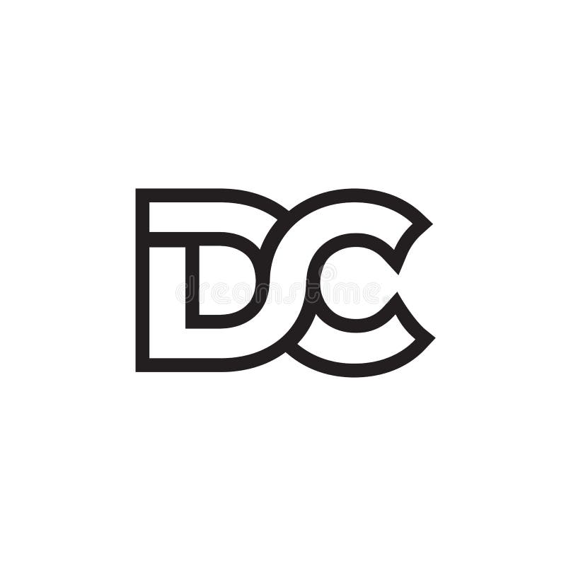 D C Lines Leter Icon Symbol Vector Stock Vector - Illustration of label ...