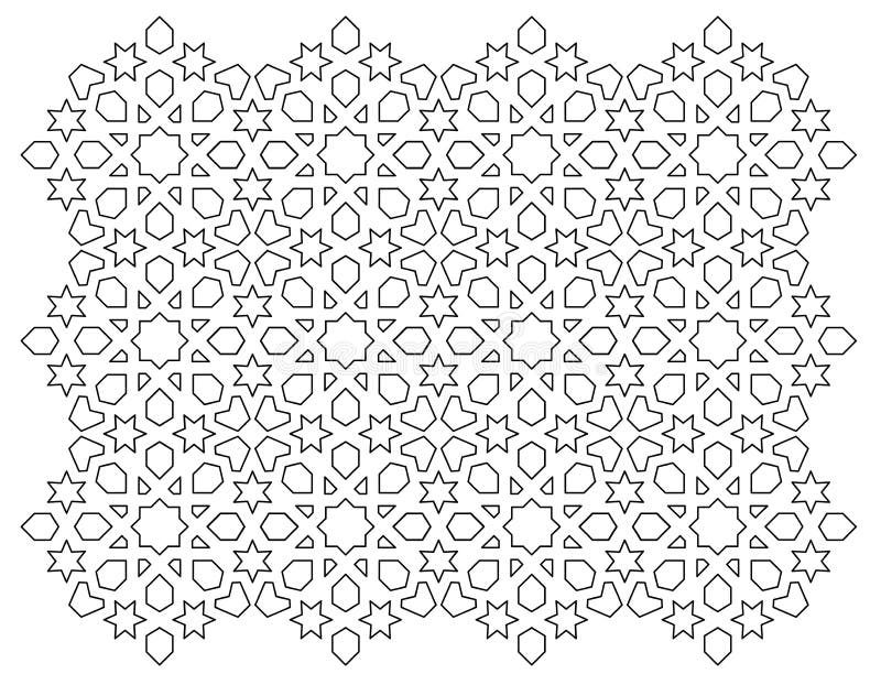 2D CAD Drawing of Islamic Geometric Pattern. Islamic Patterns Use ...