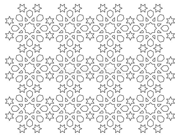 2D CAD Drawing of Islamic Geometric Pattern. Islamic Patterns Use ...