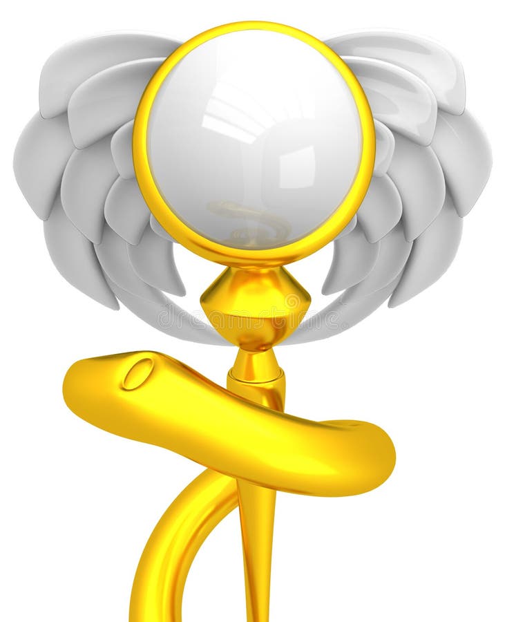 3D Caduceus Medical Symbol stock illustration. Illustration of heal ...