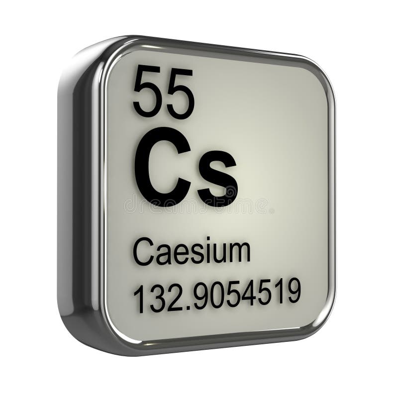 3d Caesium element stock illustration. Illustration of isotopes - 39066457