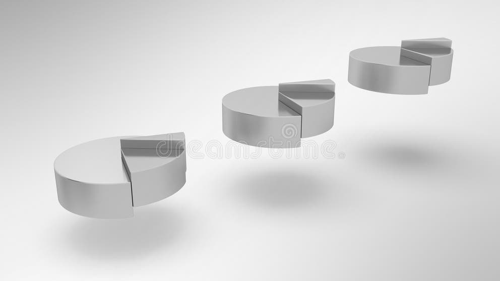 3D Cake Statistics on White Background Stock Illustration ...