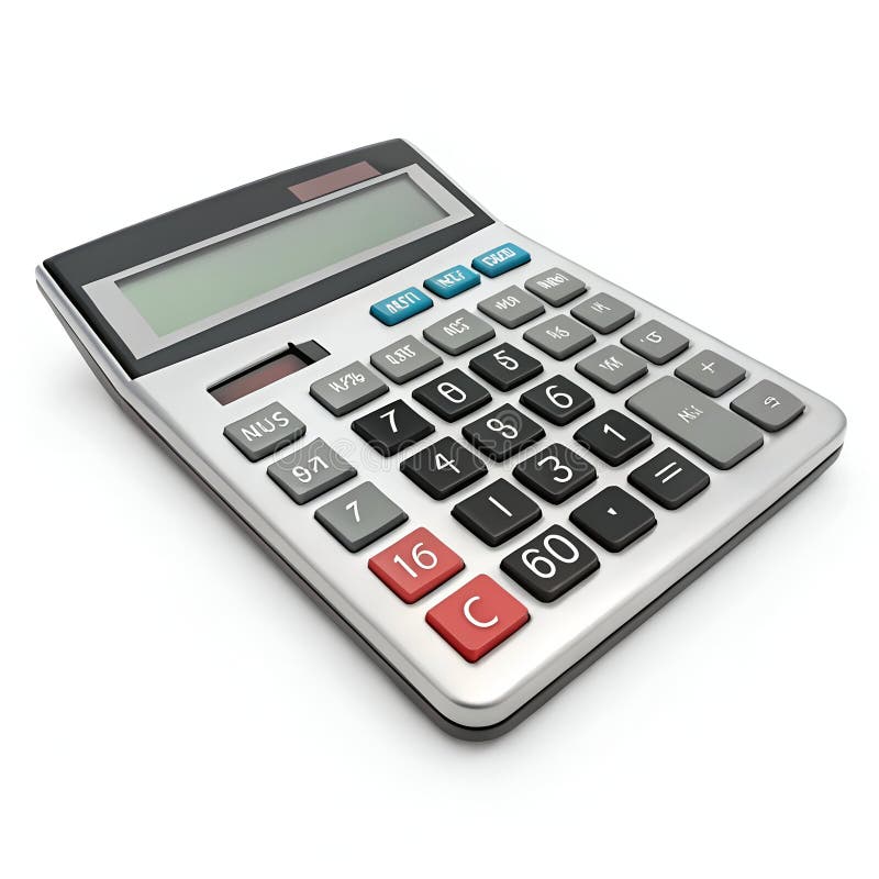 3D Calculator Design â€ Modern Digital Tool Stock Illustration ...