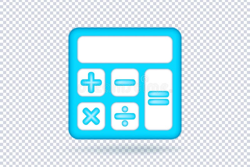 3d Calculator Vector Concept on Transparent Stock Illustration ...