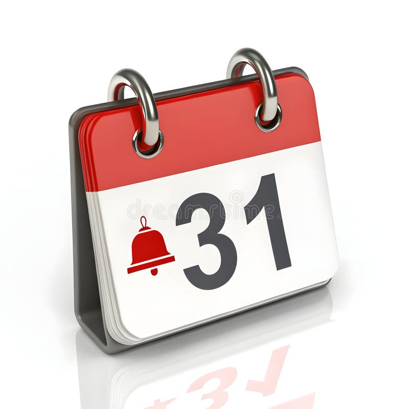 3D Calendar Date Reminder Icon Stock Illustration - Illustration of ...