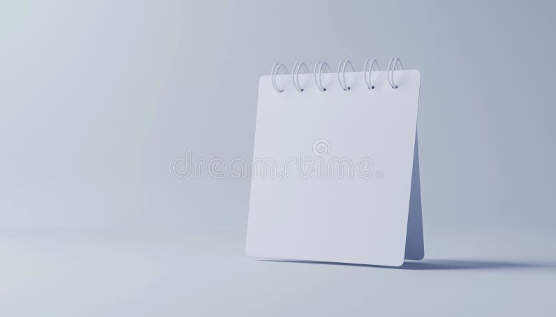 3d Calendar with Flipping Paper Pages and Rings on Gray Background ...