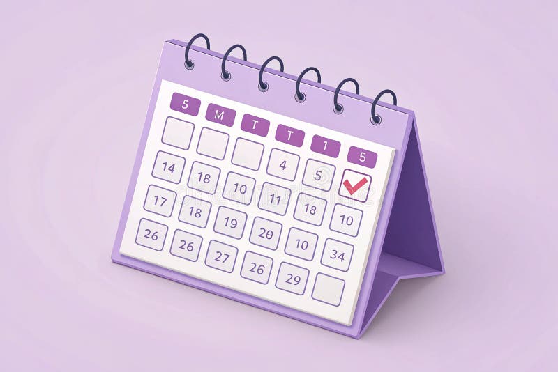3D Calendar Icon for Appointment and Holiday Planning Stock ...