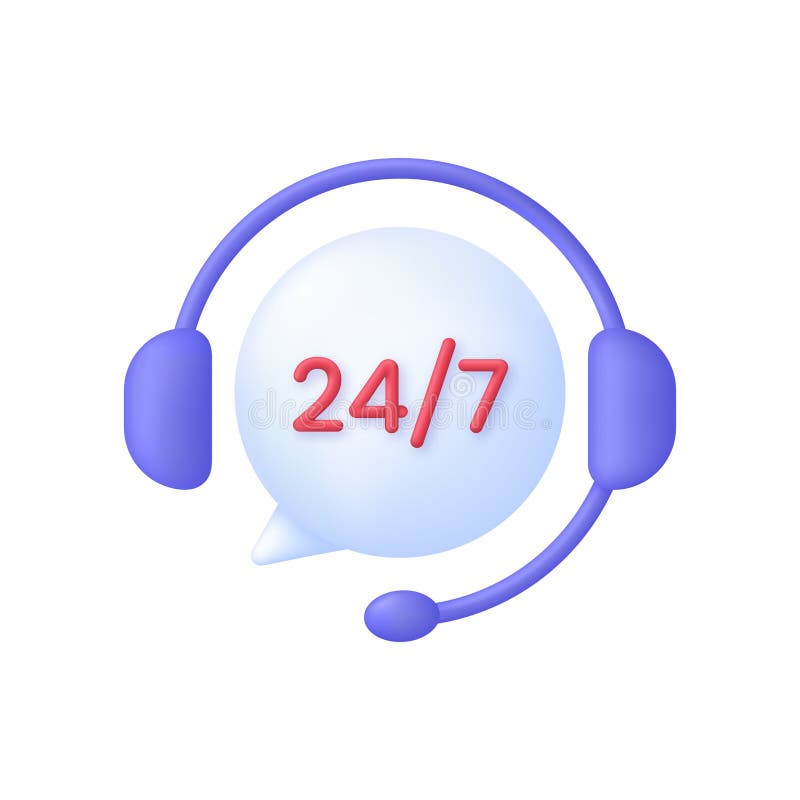 3D Call Center. Support Service Icon, Customer Consultation Hotline ...