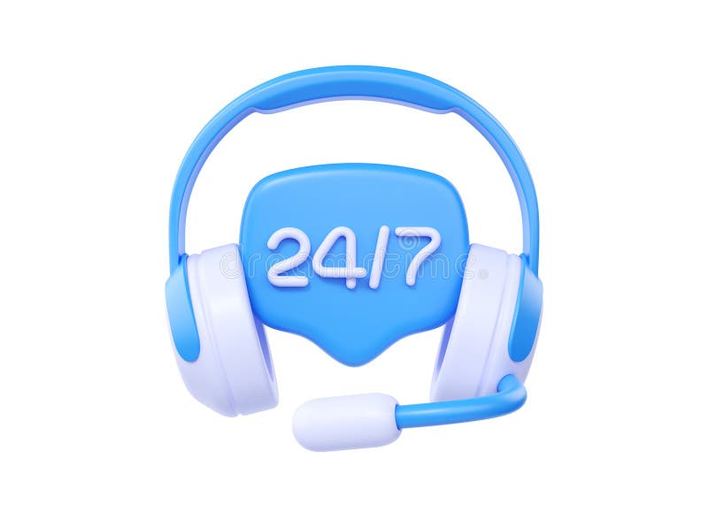 3d Call Center Support Service Icon, Headset with Microphone Concept ...