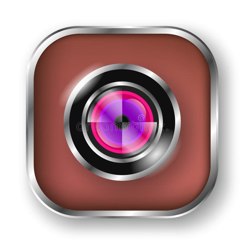 3d Camera Steel Shiny Effect. Symbol Design Stock Vector - Illustration ...