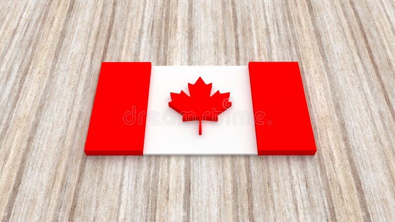 3D Canada Flag on Abstract Background for Design Content. 3D Rendering ...
