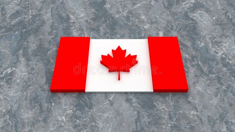 3D Canada Flag on Abstract Background for Design Content. 3D Rendering ...