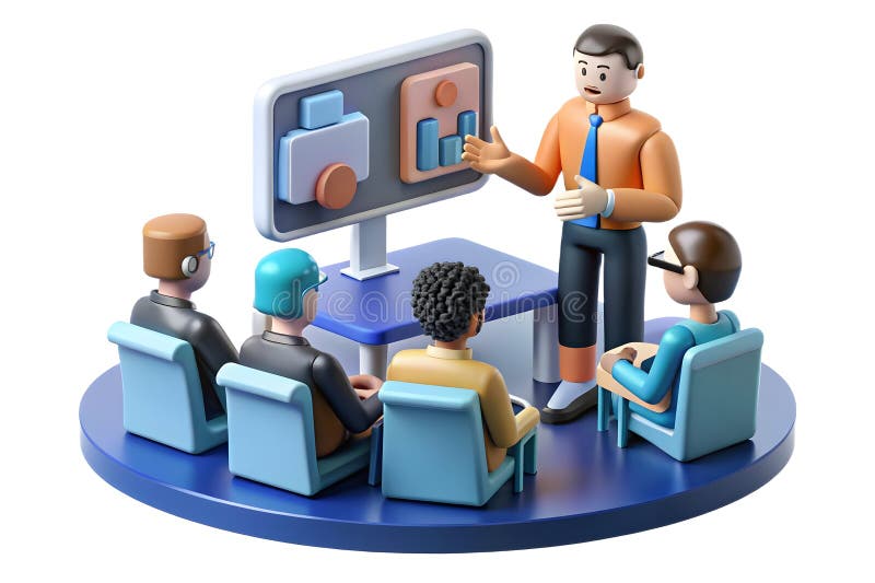 3D Candid AI Enhanced Learning Session Concept As a Candid Capture of a ...