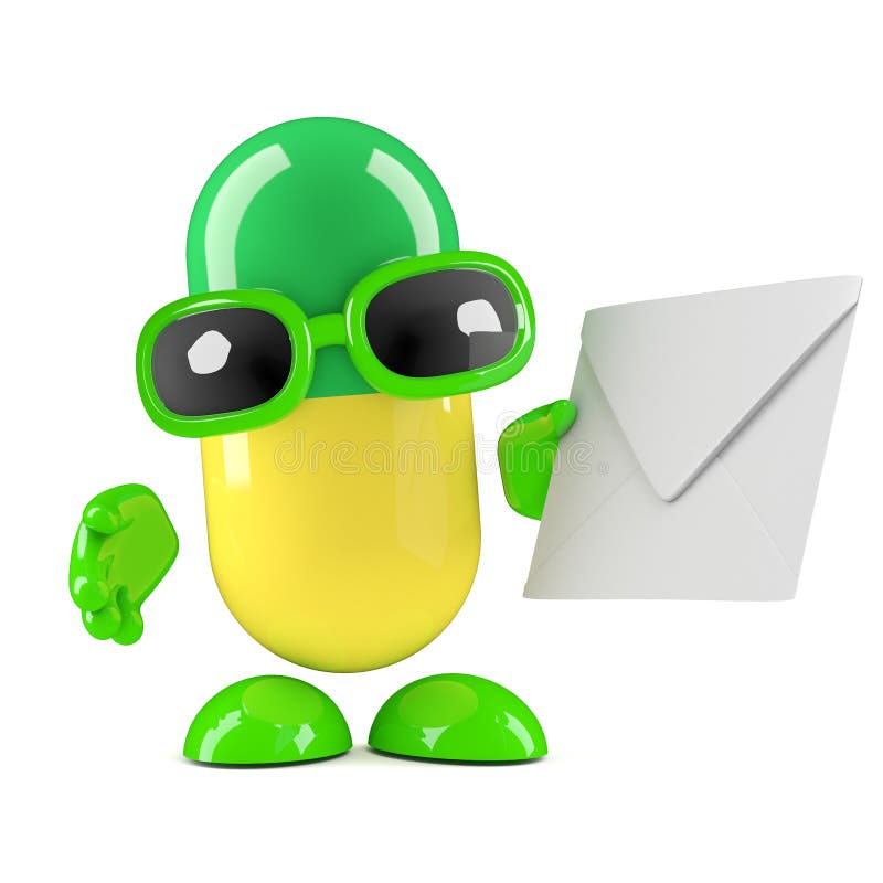 3d Capsule has mail stock illustration. Illustration of preparation ...