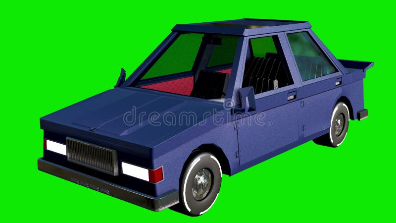 3D Car Loop on Green Screen Background Stock Video - Video of danger ...