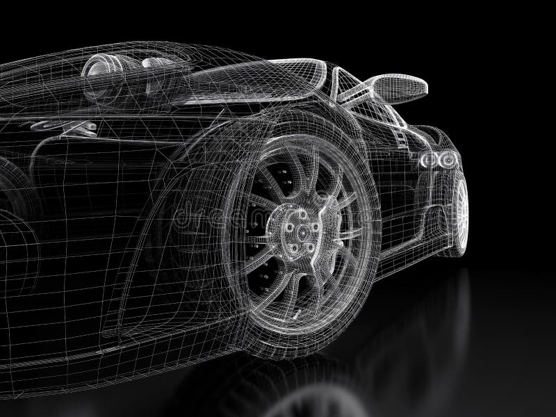 3d Car Mesh Black Stock Illustrations – 651 3d Car Mesh Black Stock ...