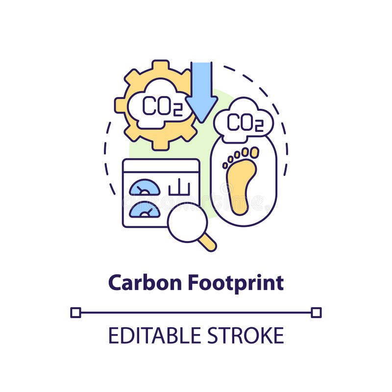 Carbon Footprint Line Icon Stock Illustrations – 482 Carbon Footprint ...