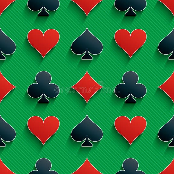 3d Card Symbols Seamless Background. Stock Vector - Illustration of ...