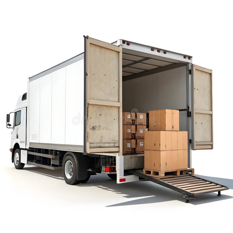 3D Cargo Loading and Unloading Concept Icon Stock Illustration ...