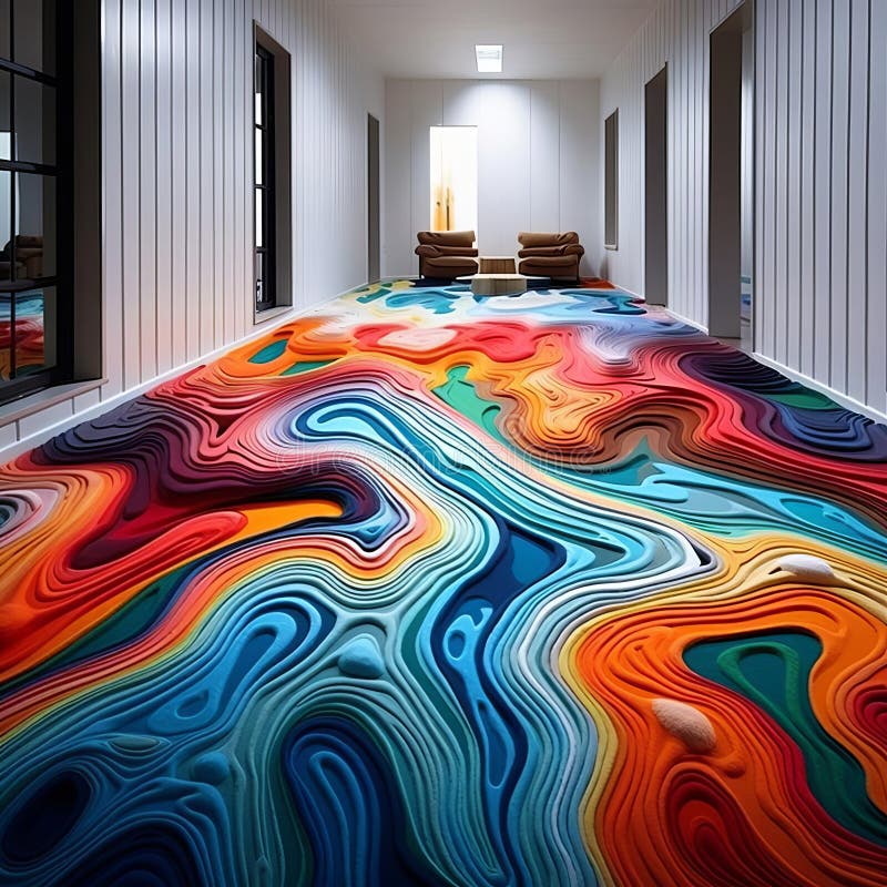 Vibrant 3d Carpet Designs with Abstract Swirling Patterns Stock ...