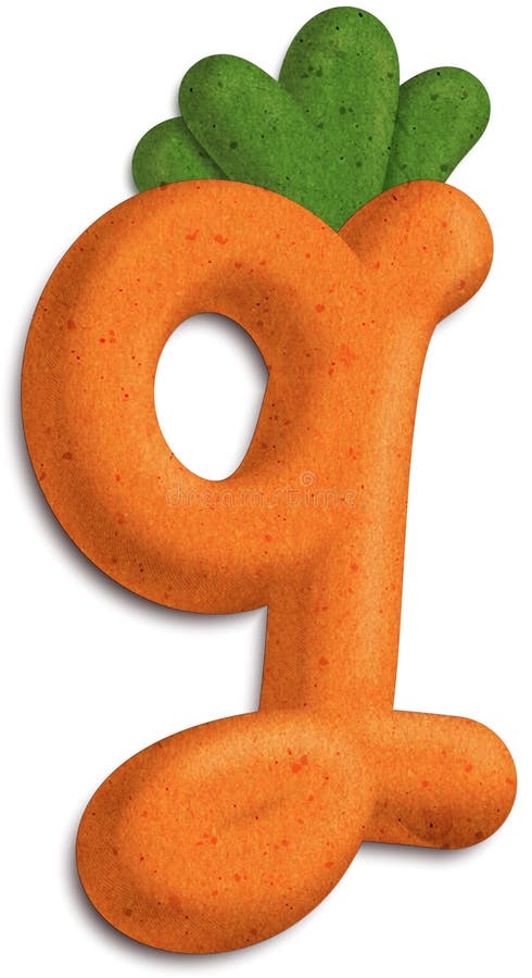 3D Carrot Letter G Font Colorful Letter Stock Image - Illustration of ...