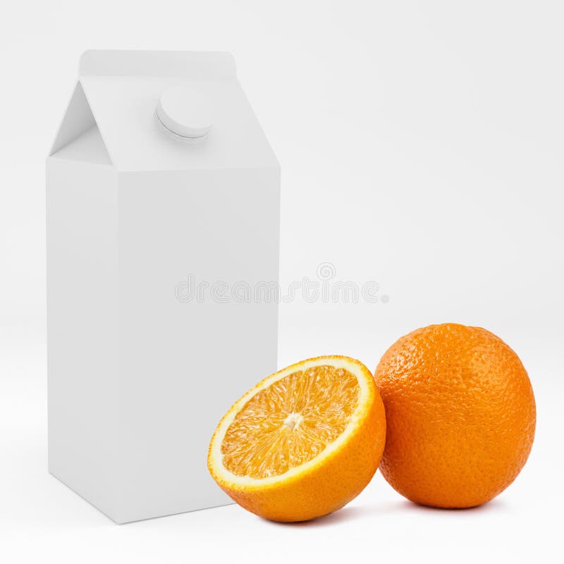 3D Carton Box With Orange Fruit. 3D Rendering. Stock Photo - Image of ...