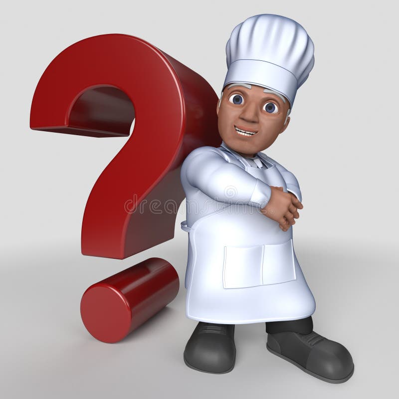 3D Cartoon Baker Character stock illustration. Illustration of retail ...