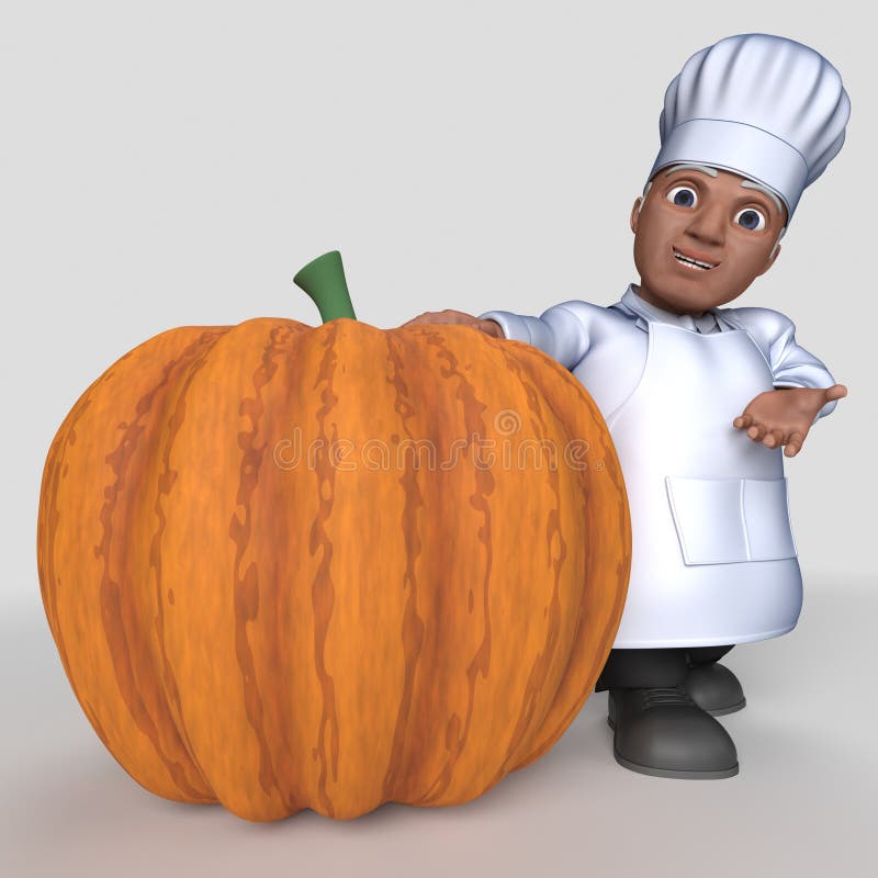 3D Cartoon Baker Character stock illustration. Illustration of store ...