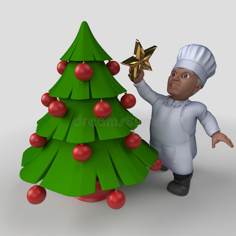 3D Cartoon Baker Character stock illustration. Illustration of baker ...