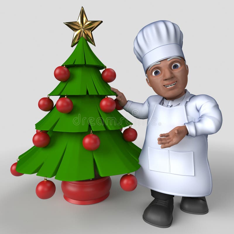 3D Cartoon Baker Character stock illustration. Illustration of ...