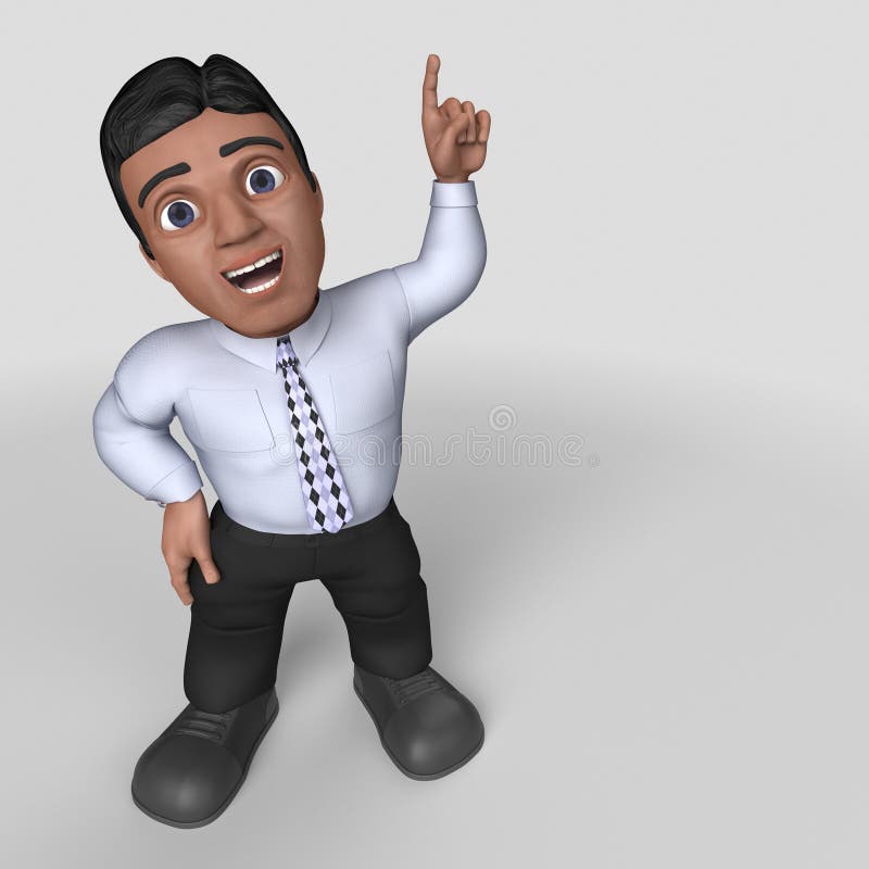 3D Cartoon Business Character Stock Illustration - Illustration of ...