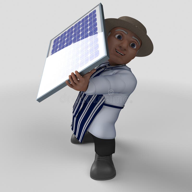 3D Cartoon Butcher Character Stock Illustration - Illustration of ...