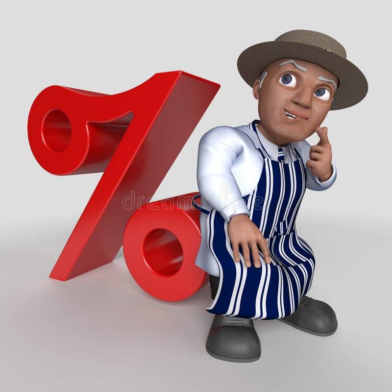 3D Cartoon Butcher Character Stock Illustration - Illustration of ...