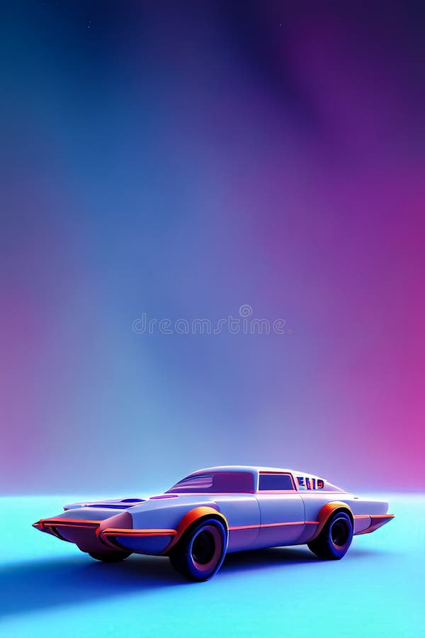 3d Cartoon Car.3d Render Illustration. Stock Vector - Illustration of ...