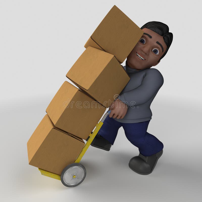 3D Cartoon Casual Character Stock Illustration - Illustration of family ...