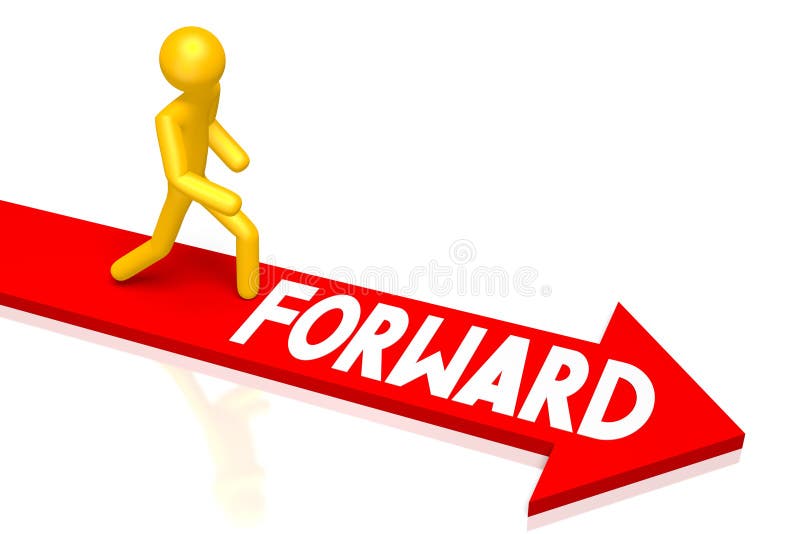 3D forward concept stock illustration. Illustration of arrow - 101968571