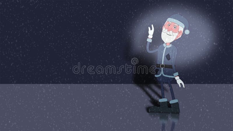 2D Cartoon Character in a Costume Dancing on Snow Stock Footage - Video ...