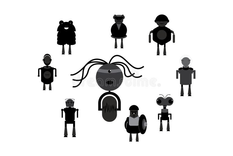 Multiple Cartoon 2d Character Designs Stock Illustrations – 2 Multiple ...