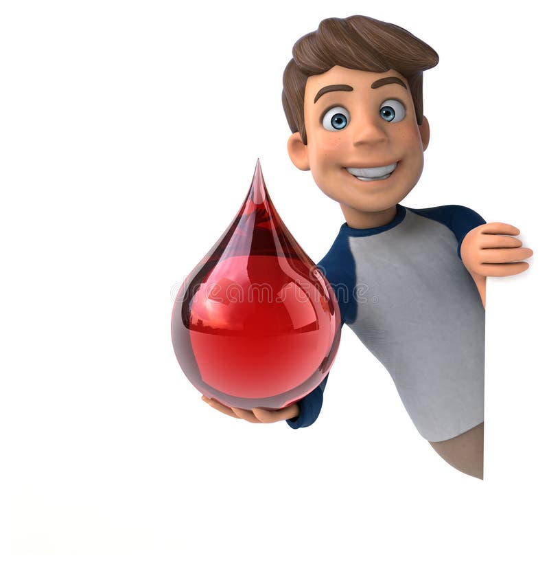 3D Cartoon Character Fun Teenager Stock Illustration - Illustration of ...