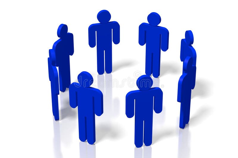 3D Cartoon Characters - Teamwork Concept Stock Illustration ...