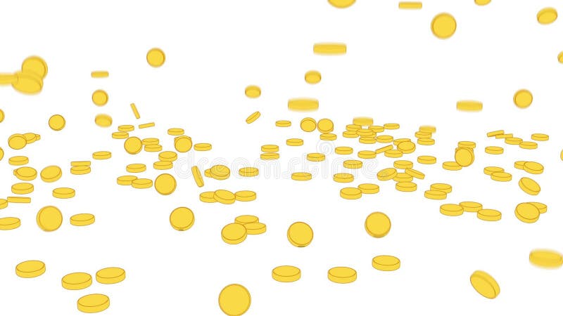 3d cartoon coins falling stock footage. Video of coins - 67208938