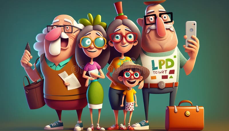 3D Cartoon Colorful Crazy Family. AI Generative. Stock Illustration ... 3D Cartoon Colorful Crazy Family. AI Generative. Stock Illustration ...