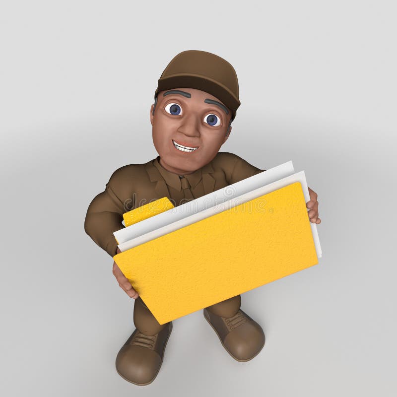 3d Cartoon Delivery Driver Stock Illustrations – 1,284 3d Cartoon ...
