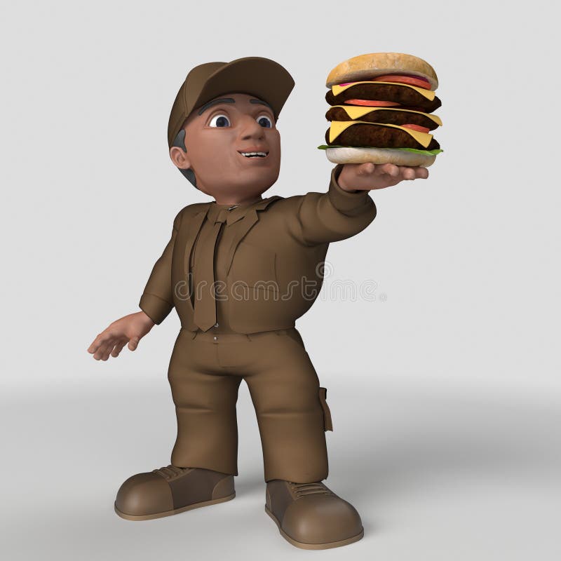 3d Cartoon Delivery Driver Stock Illustrations – 1,284 3d Cartoon ...