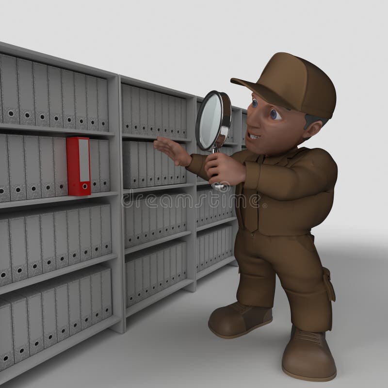 3D Cartoon Delivery Driver stock illustration. Illustration of deliver ...